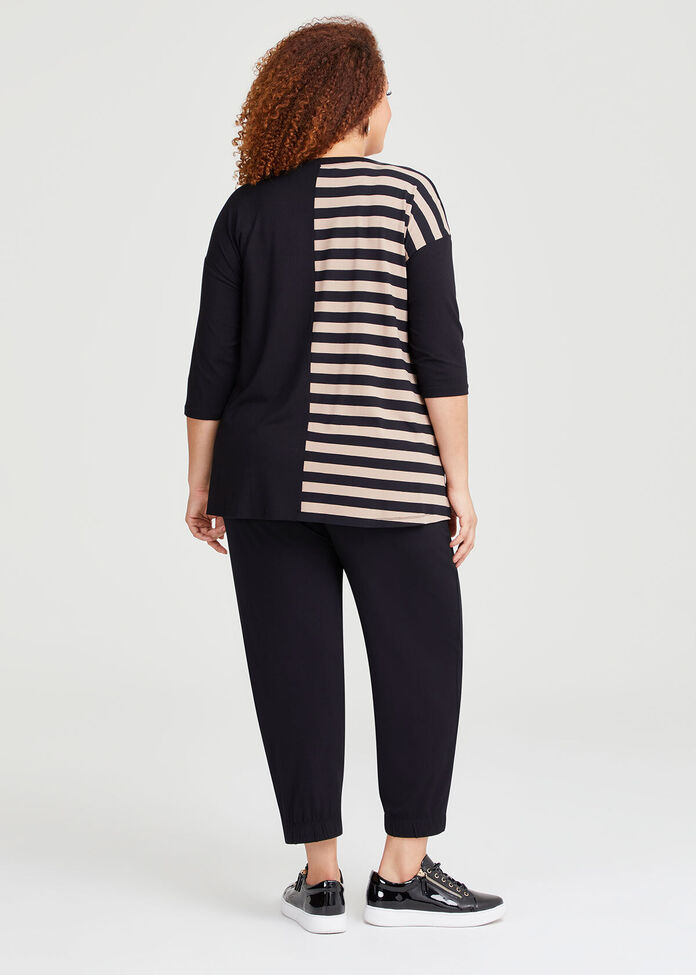 Shop Plus Size Natural Neutral Stripe Top, Multi | Taking Shape AU