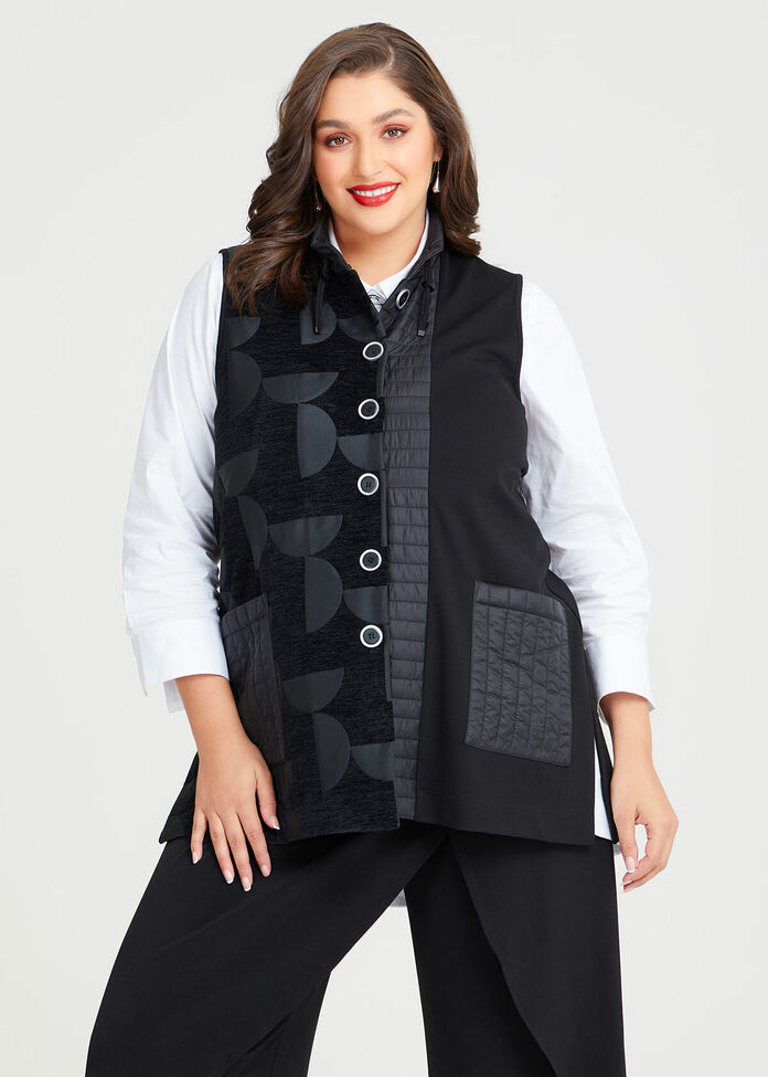 Shop Plus Size Bamboo Ponte And Spot Vest Black Taking Shape Au