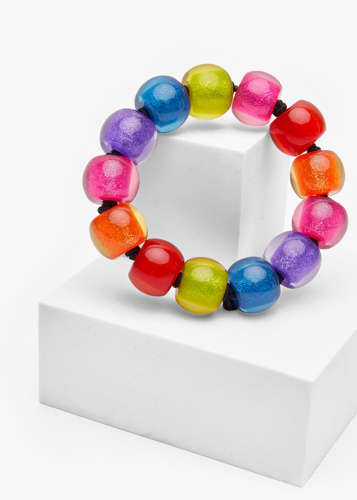 Shop Multicolour Resin Bracelet in Multi | Accessories | Taking Shape NZ