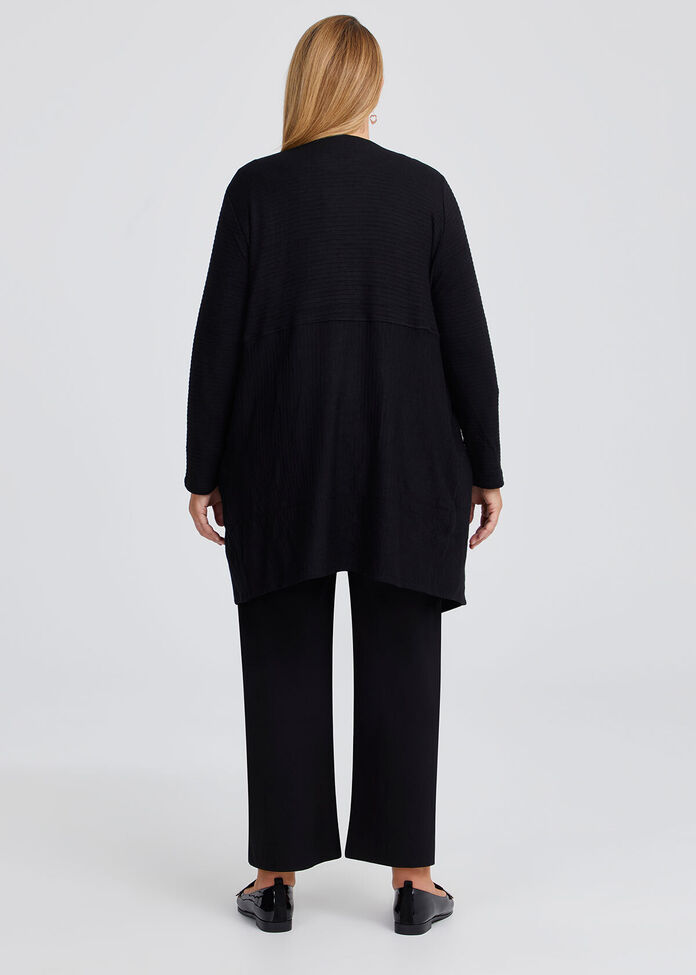 Shop Plus Size Natural Canopy Texture Cardigan, Black | Taking Shape NZ