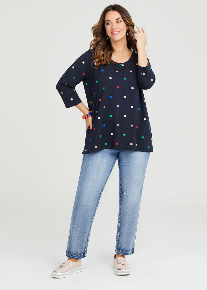 Shop Plus Size Cotton Multi Spot Top, Multi | Taking Shape AU