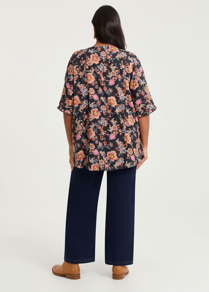 Shop Plus Size Cotton Winter Floral Pintuck Top, Floral | Taking Shape AU