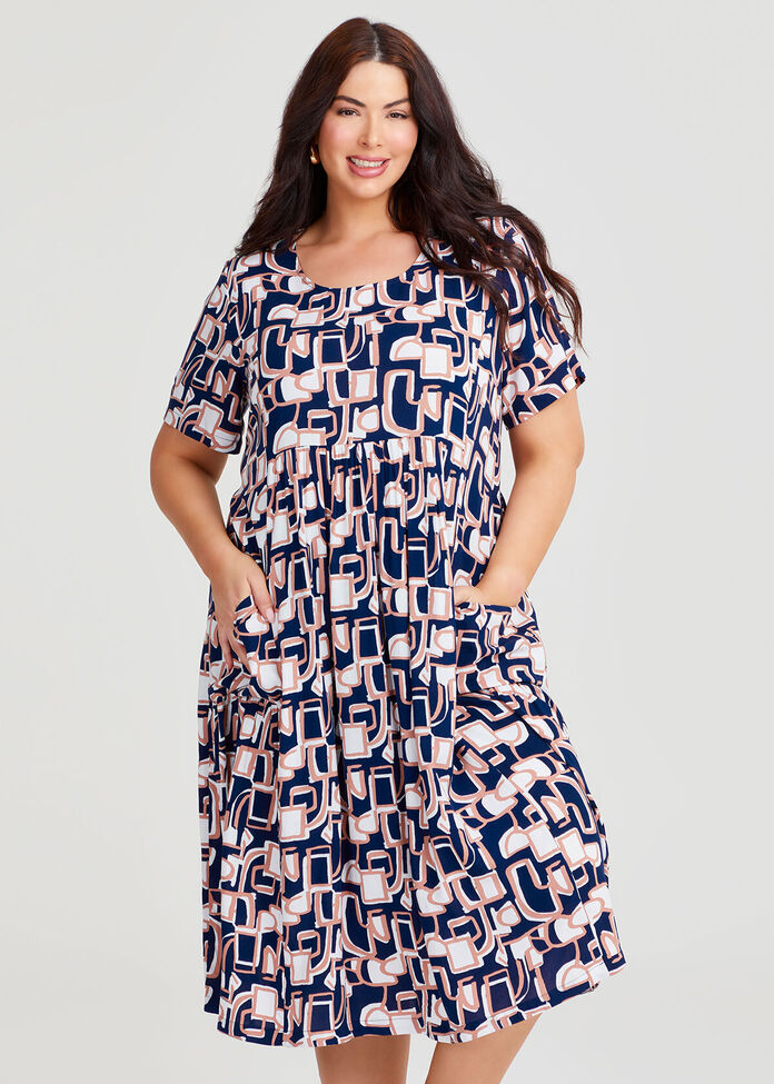 Shop Plus Size Natural Pocket Midi Dress, Multi | Taking Shape NZ