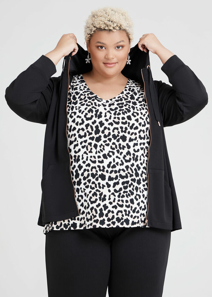 Shop Plus Size Relaxed Zip Through Hoodie, Black | Taking Shape AU