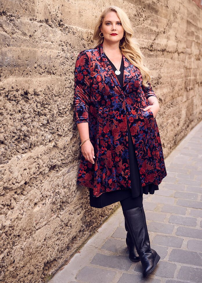Shop Plus Size Velour Jacobean Jacket, Print | Taking Shape AU