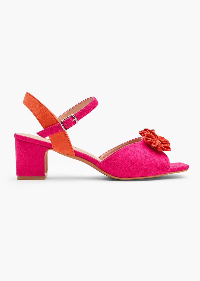 Shop Red 3D Flower Block Heel | Comfortable Shoes | Taking Shape NZ