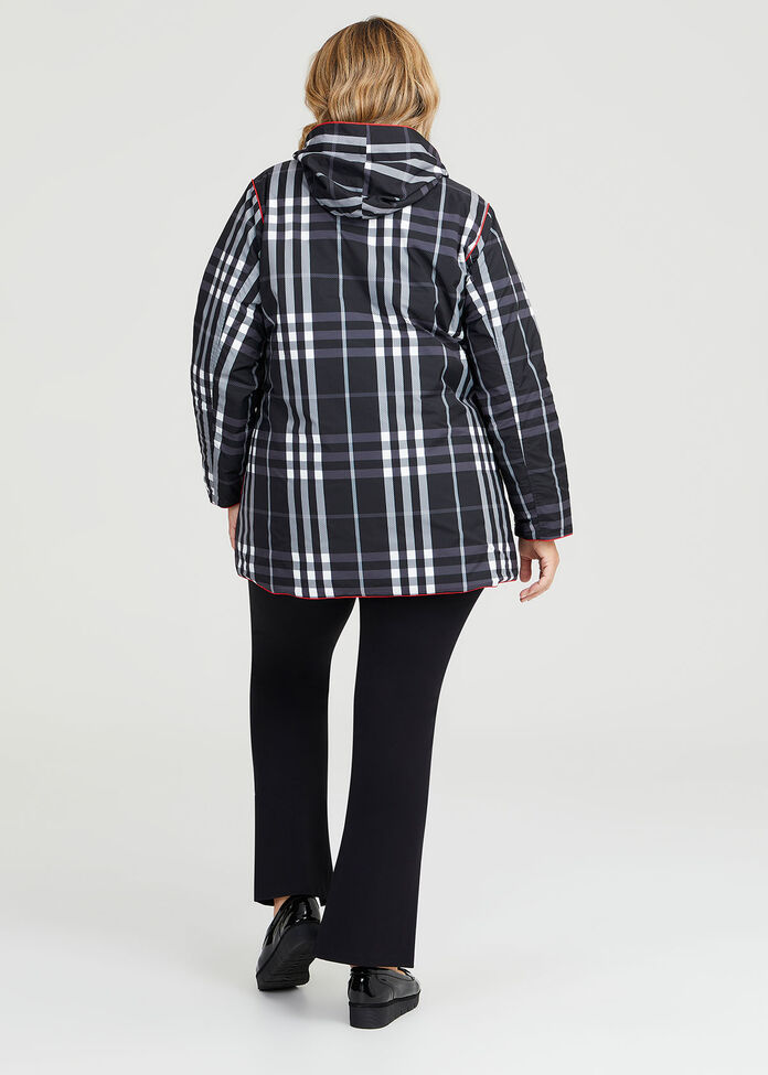 Shop Plus Size Plaid Black Reversible Jacket, Multi | Taking Shape AU