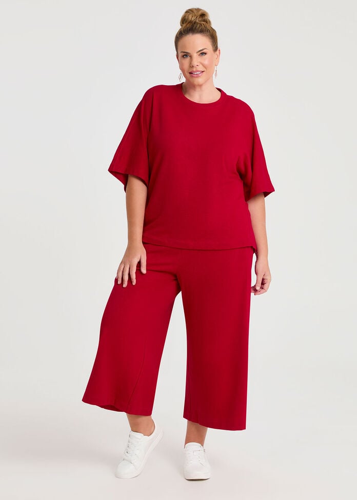 Shop Plus Size Hi Lo Hem Sweatshirt, Red | Taking Shape AU
