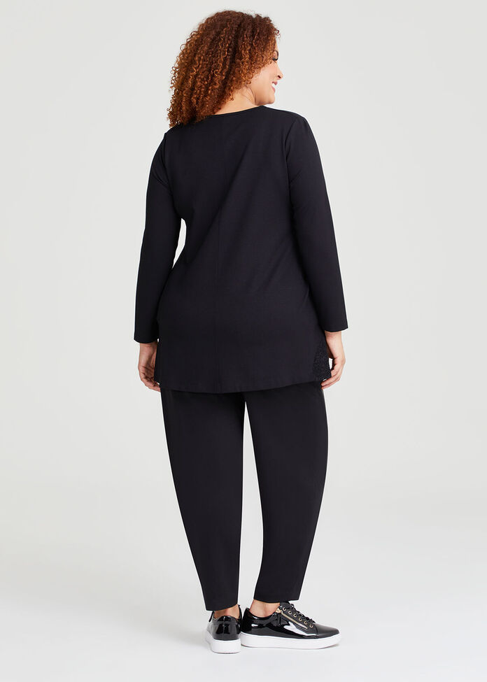 Shop Plus Size A Line Bamboo Ponte Tunic Black Taking Shape Au