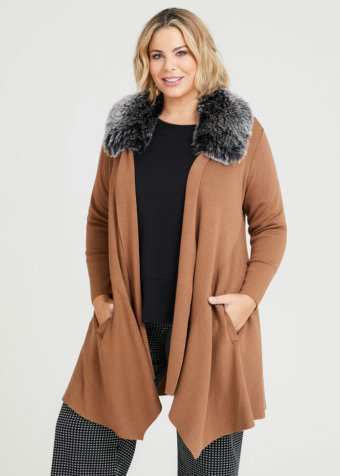 Shop Plus Size Ingrid Bamboo Cardigan, Brown | Taking Shape AU