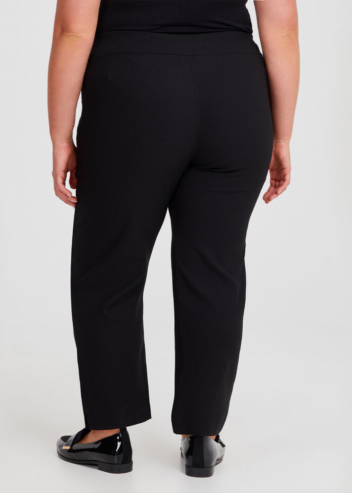 Shop Plus Size Petite Rhea Texture Stretch Pant in Black | Taking Shape SE
