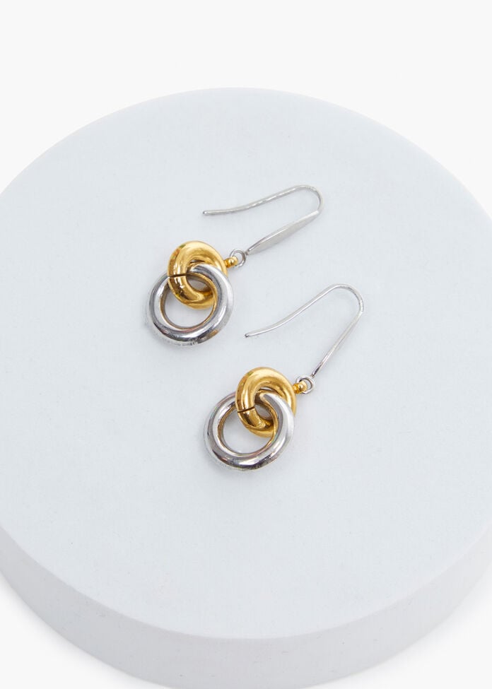 Shop Silver & Gold Links Earring in Gold | Accessories | Taking Shape CA