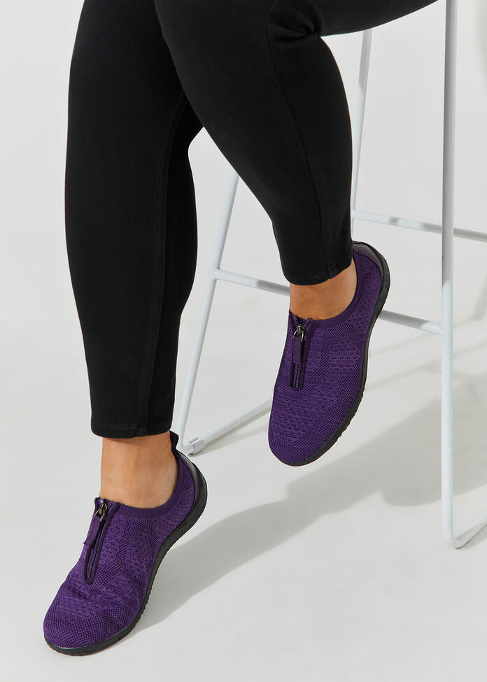 Shop Black Zip Front Sneaker | Comfortable Shoes | Taking Shape AU