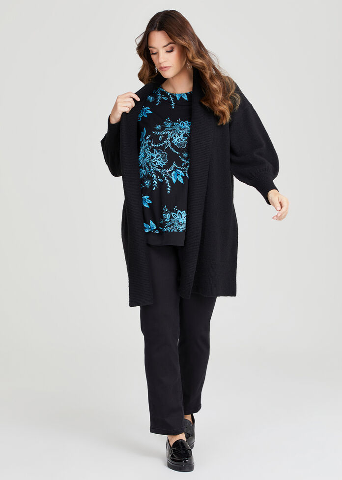 Shop Plus Size Lofty Balloon Sleeve Cardigan, Black | Taking Shape AU