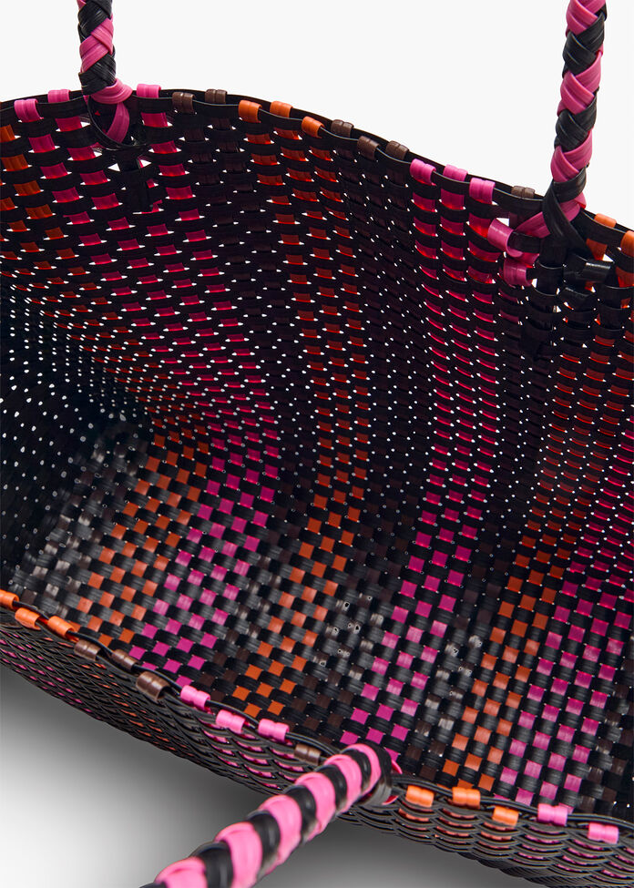 Basket Weave Tote Bag in Dark Multicolour | Taking Shape AU