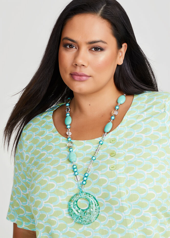 Summer Gong Statement Necklace in Blue | Taking Shape AU