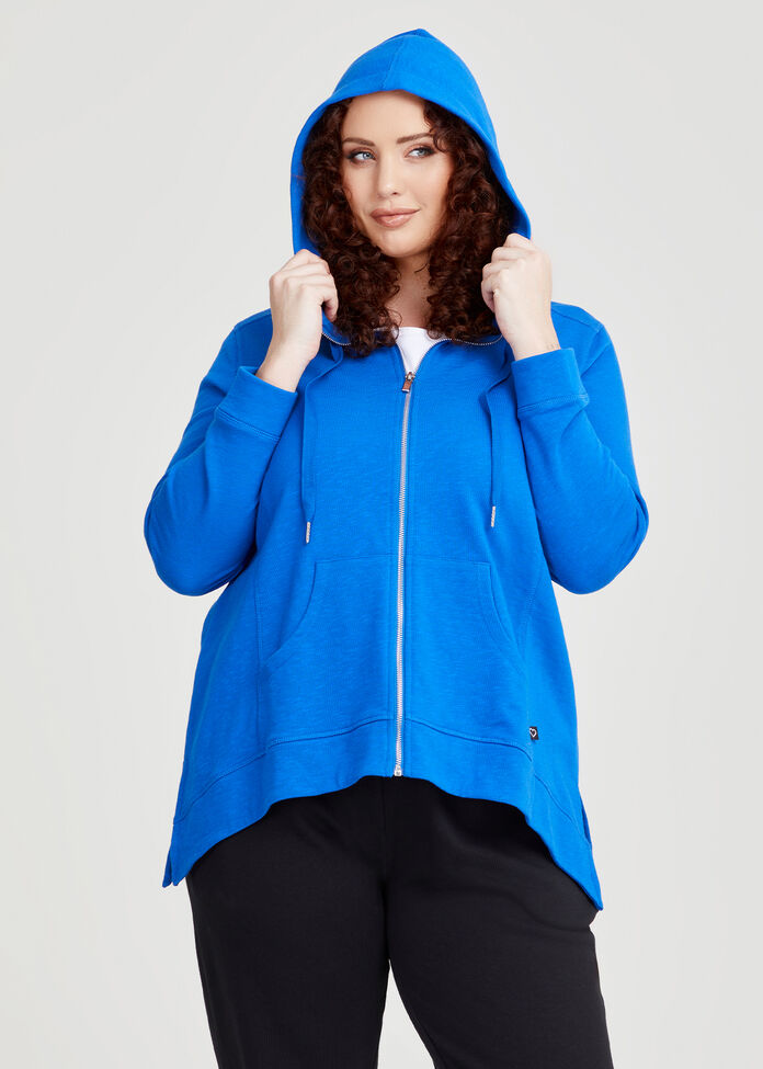 Shop Plus Size Active Hooded Jacket in Blue | Sizes 12-30 | Taking Shape NZ