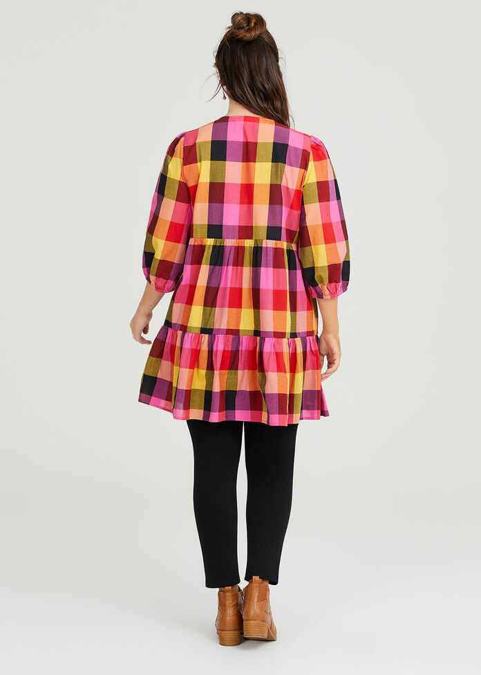 Shop Plus Size Cotton Madras Check Tunic, Multi | Taking Shape AU