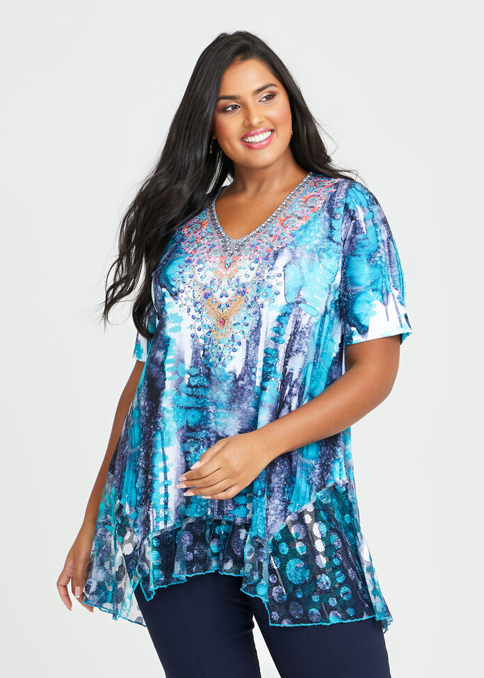 Shop Plus Size Portofino Sparkle Tunic in Multi | Taking Shape AU