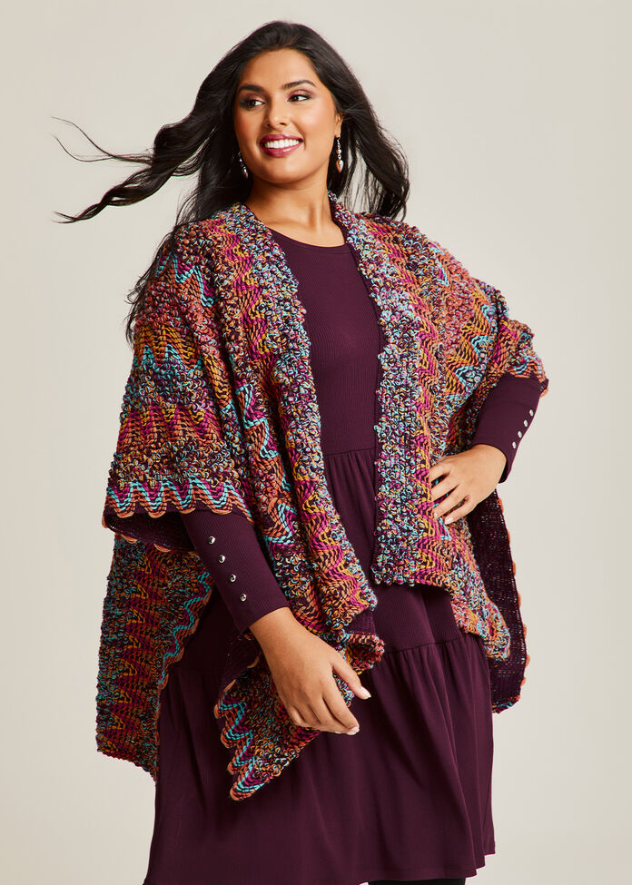 Shop Bright Textured Cape in Multi | Accessories | Taking Shape AU
