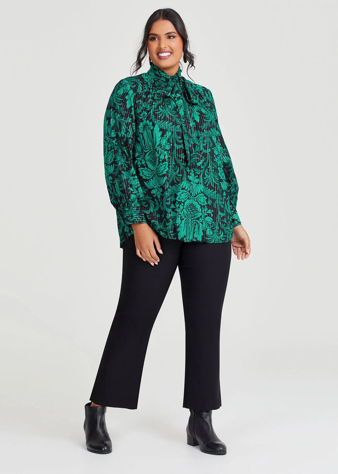 Shop Plus Size Natural Moss Neck Tie Top, Multi | Taking Shape AU