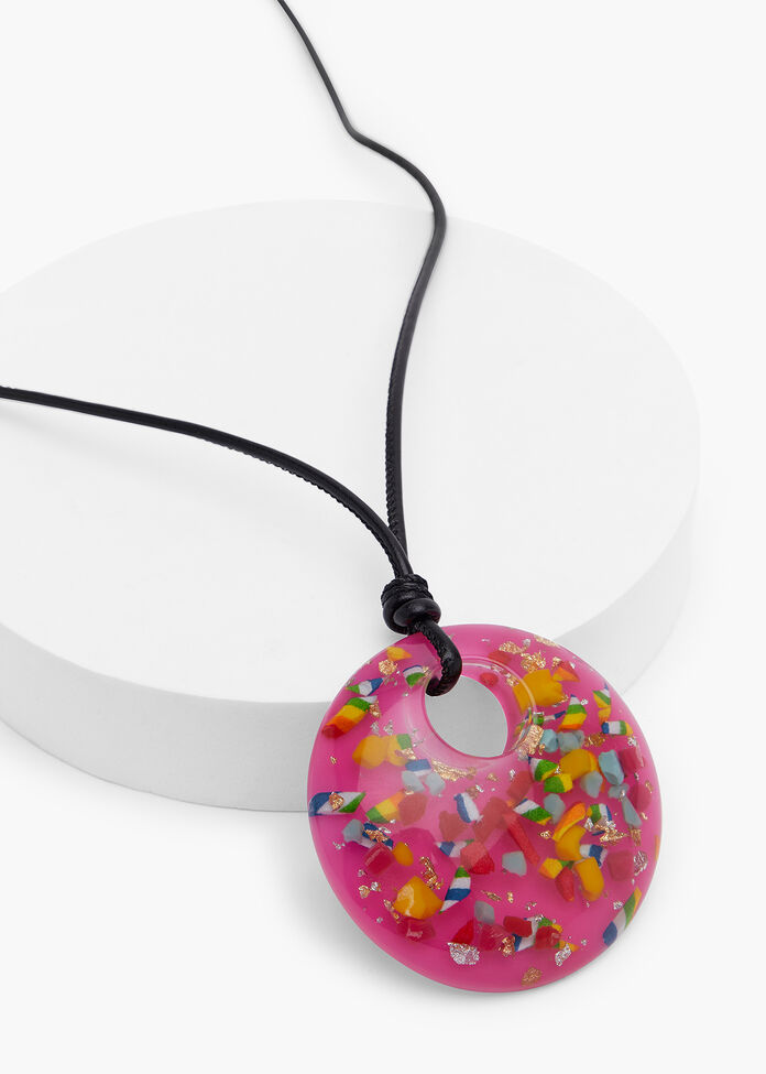 Shop Resin Circle Necklace in Multi | Accessories | Taking Shape AU