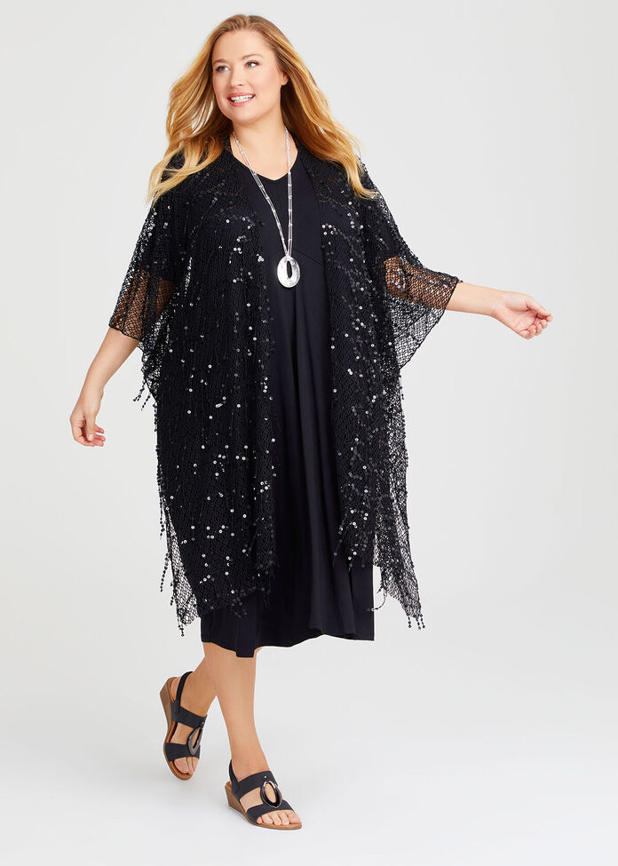 Shop Sequin Cape in Black | Accessories | Taking Shape NZ
