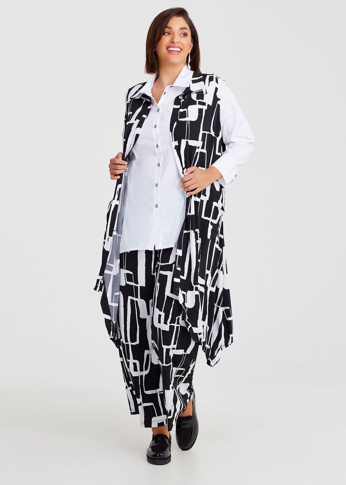 Shop Plus Size Geo Circle Print Vest, Multi | Taking Shape NZ