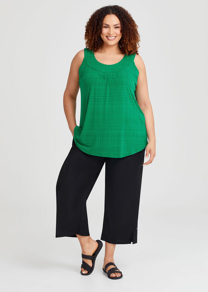 Shop Plus Size Tuck Detail Luna Tank, Green | Taking Shape AU