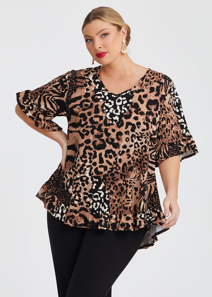 Shop Plus Size Salsa Animal Instinct Top, Multi | Taking Shape NZ