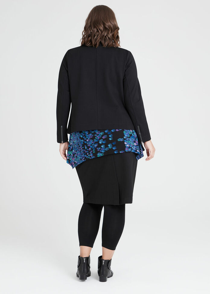 Shop Plus Size Lexi Zip Bamboo Ponte Jacket, Black | Taking Shape AU