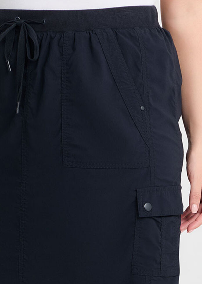 Shop Plus Size Castaway Cargo Knee Length Skirt, Navy | Taking Shape AU