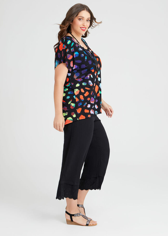 Shop Plus Size Bamboo Abstract Festive Top in Print | Taking Shape NZ