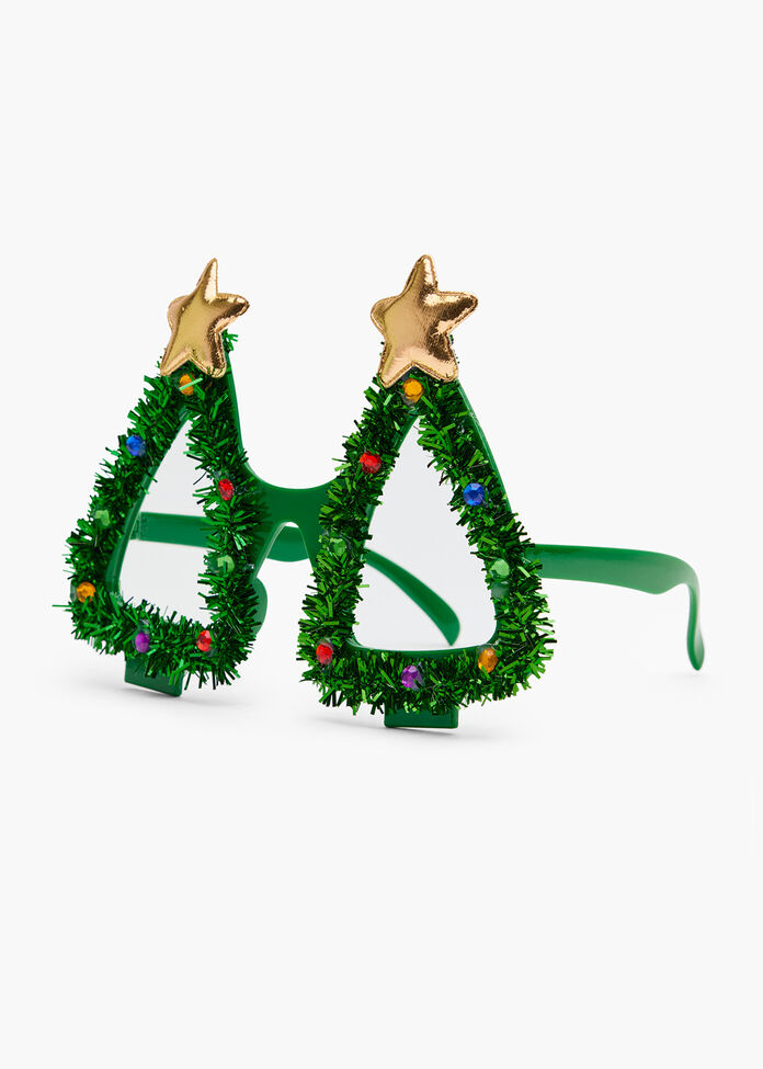 Shop Christmas Tree Glasses in Green | Accessories | Taking Shape AU
