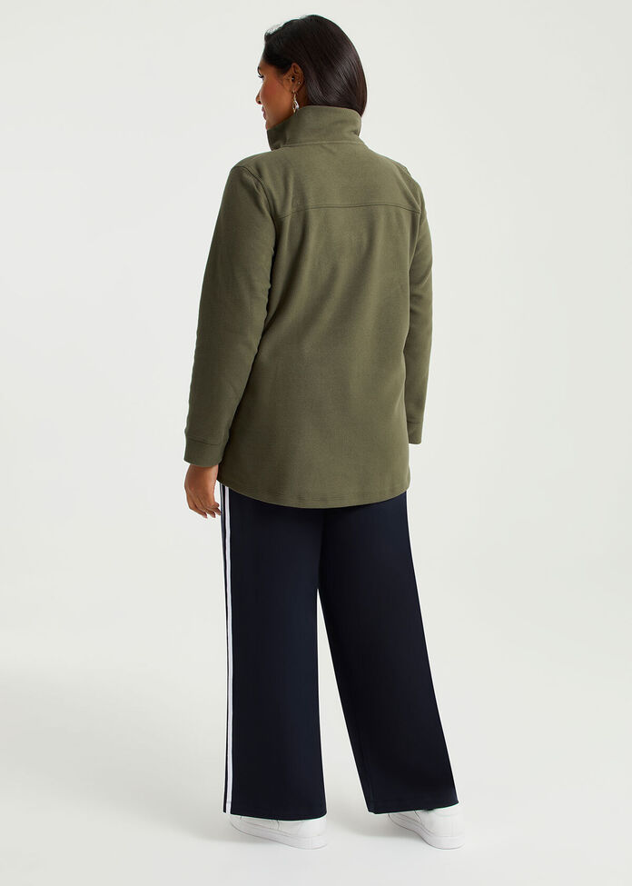 Shop Plus Size Polar Fleece 1/2 Zip Top, Green | Taking Shape AU