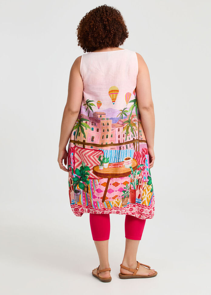 Shop Plus Size Linen Blend Holiday Midi Dress, Multi | Taking Shape AU