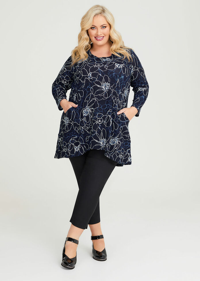 Shop Plus Size Scribble Print Snugtunic, Blue | Taking Shape AU