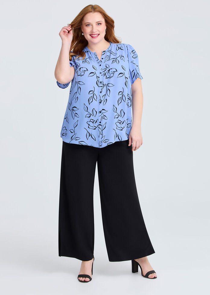 Shop Plus Size Leila Short Sleeve Top, Blue | Taking Shape AU