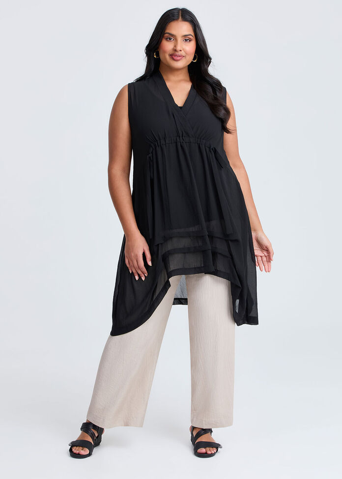 Shop Plus Size Chiffon Celebration Tunic, Black | Taking Shape AU