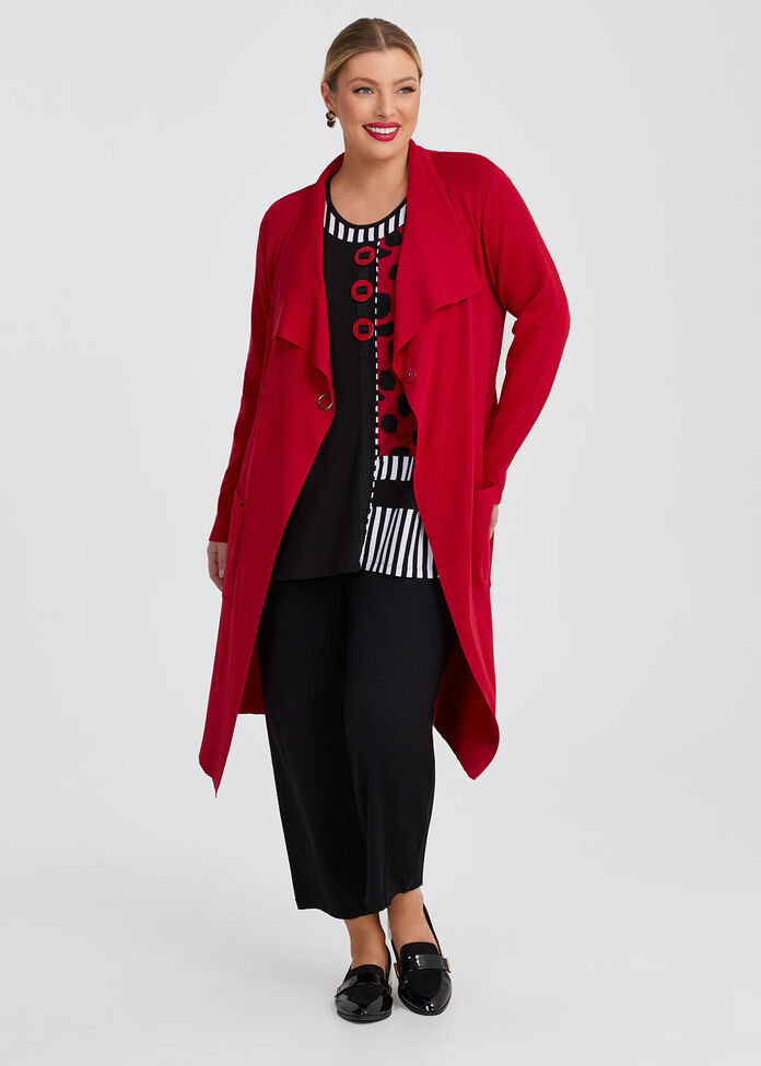 Shop Plus Size Midtown Natural Knit Cardigan, Red | Taking Shape AU