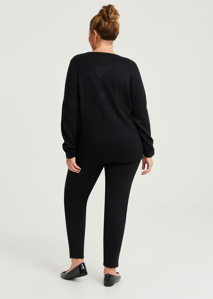 Shop Plus Size Rib Detail Jumper, Black | Taking Shape NZ