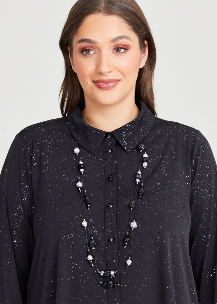 Shop Layered Crystal Necklace in Black | Accessories | Taking Shape AU