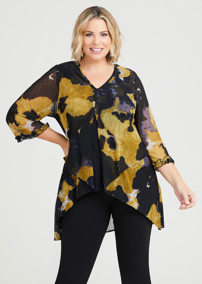 Shop Plus Size Gossamer Mesh Tunic, Multi | Taking Shape AU