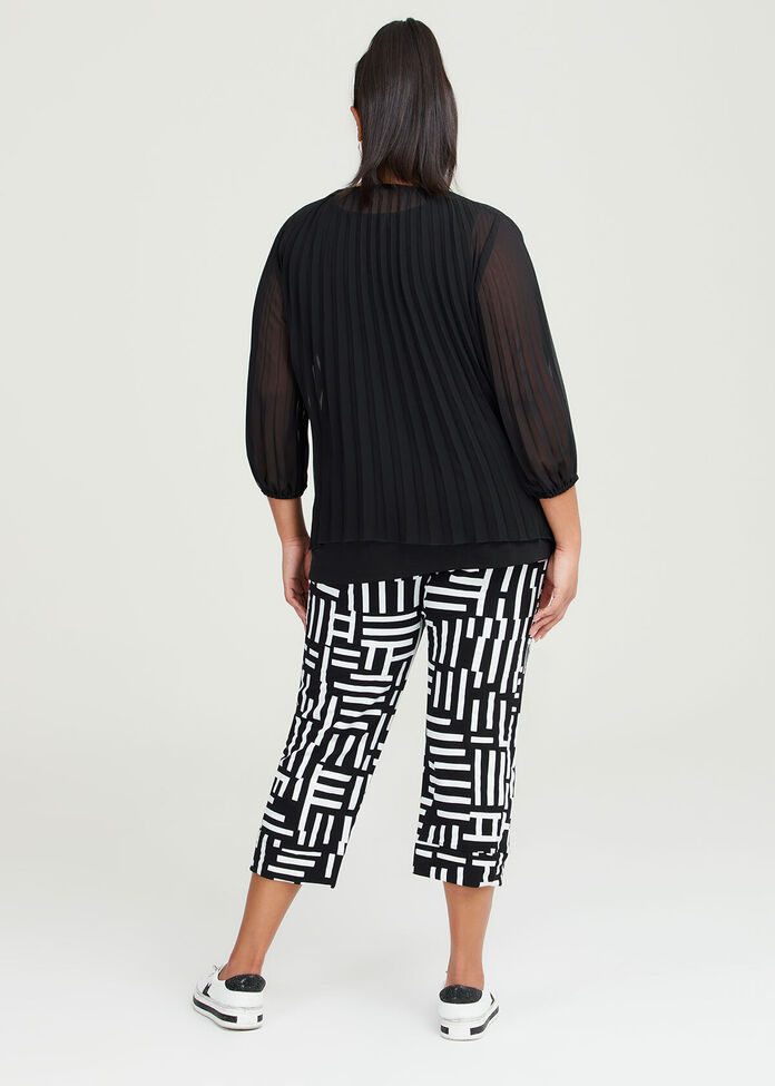 Shop Plus Size Chiffon Sunray Pleat Top, Black | Taking Shape AU