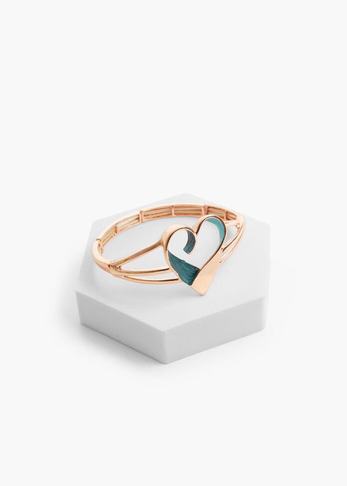 Shop Big Heart Enamel Bracelet in Multi | Accessories | Taking Shape AU