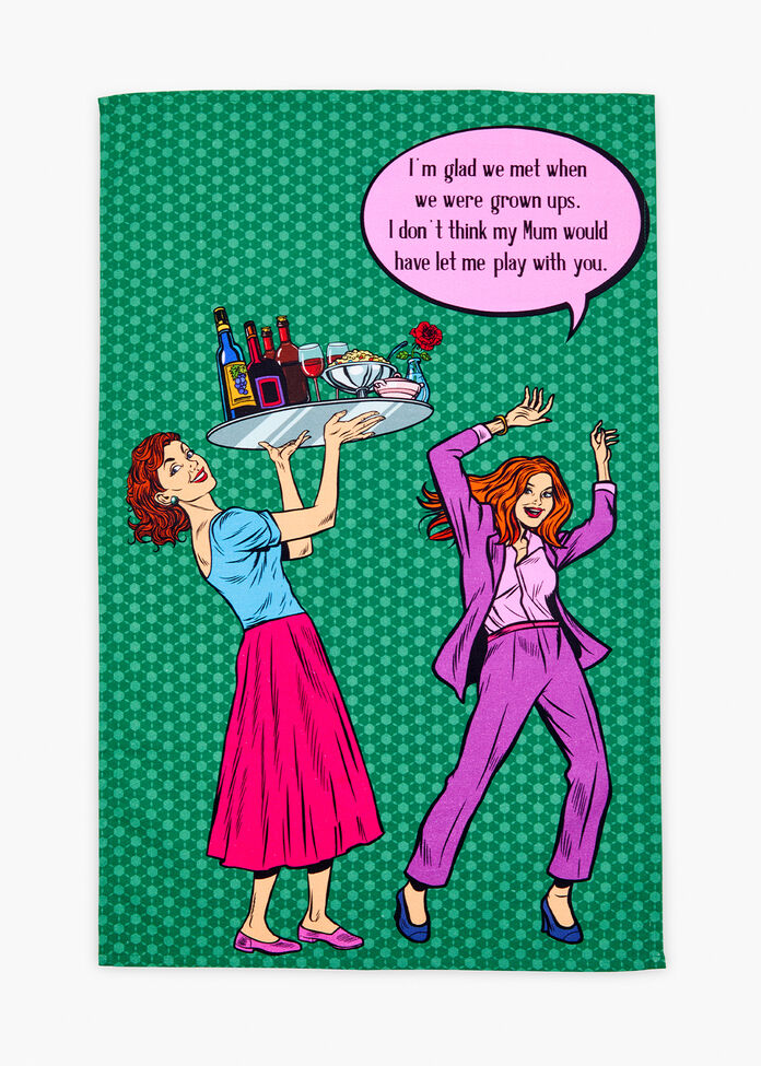 Shop Retro Tea Towel Green in Green | Accessories | Taking Shape AU