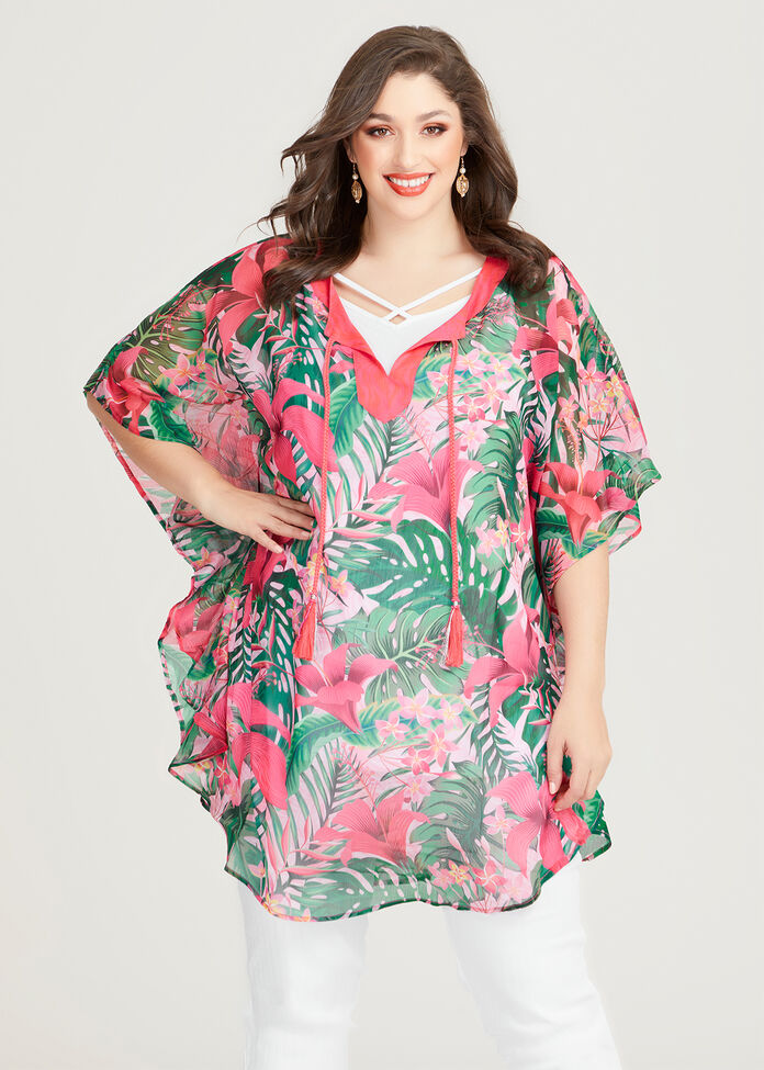 Shop Tie Front Summer Poncho in Multi | Accessories | Taking Shape AU