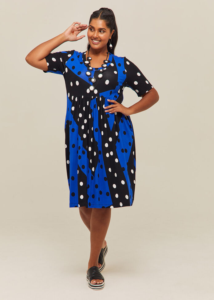 Shop Plus Size Natural Out & About Spot Dress, Multi | Taking Shape AU