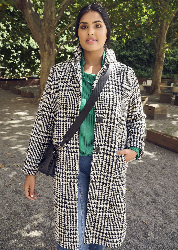 Shop Plus Size Texture Cowl Neck Ticking Top, Green | Taking Shape NZ