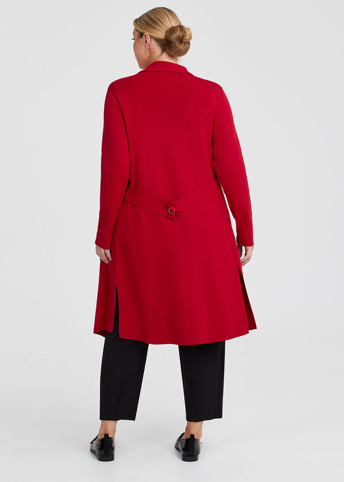 Shop Plus Size Midtown Natural Knit Cardigan, Red | Taking Shape AU